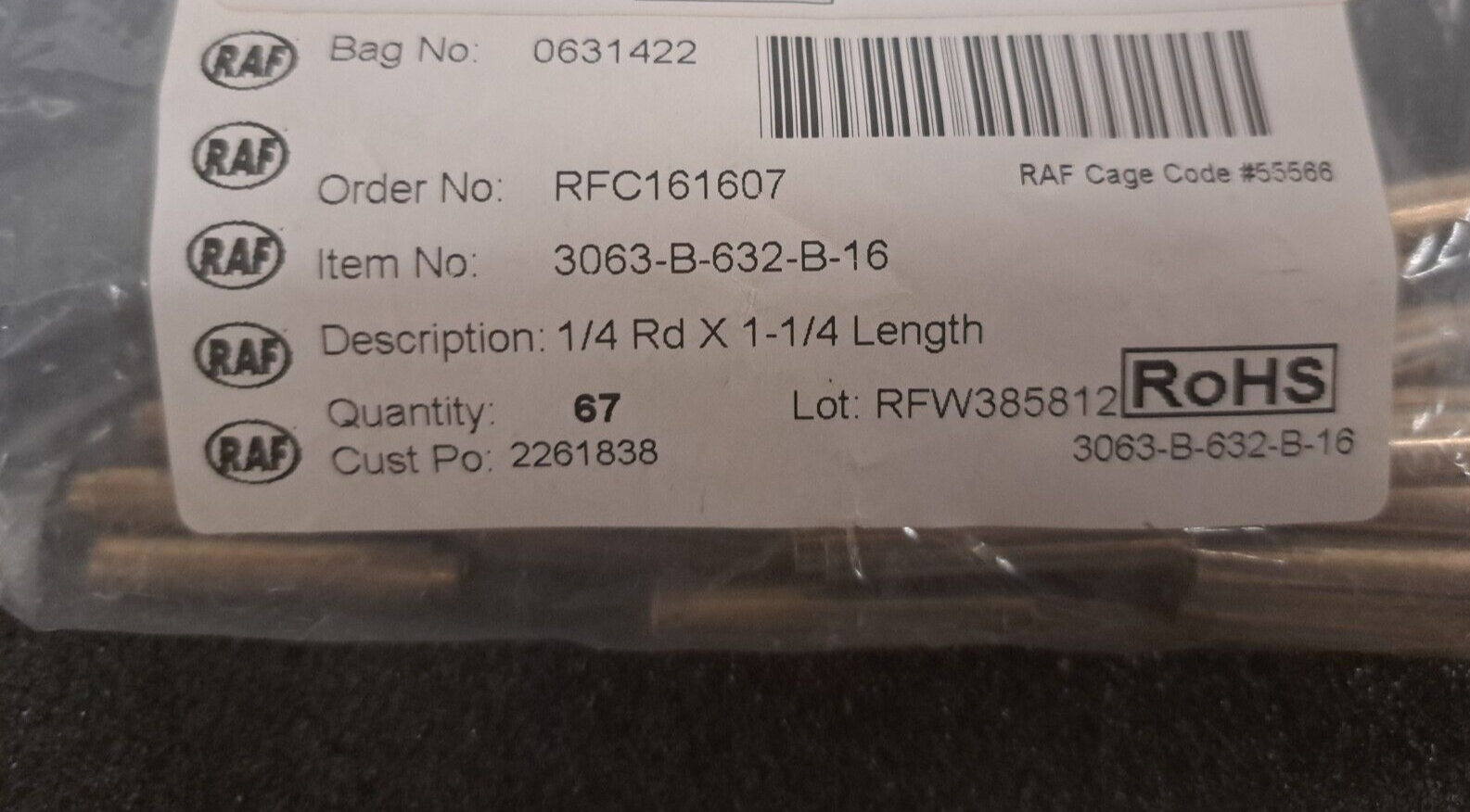 New, RAF Electronics, 3063-B-632-B-16, ROUND SWAGE STANDOFF ELECTRO, Lot of 10 | eBay