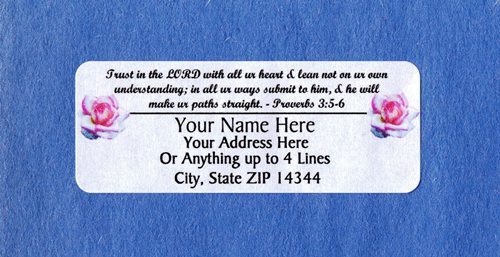 Beautiful Bible Verse Design3-Personalized Address Labels 50PCS FREE US ...