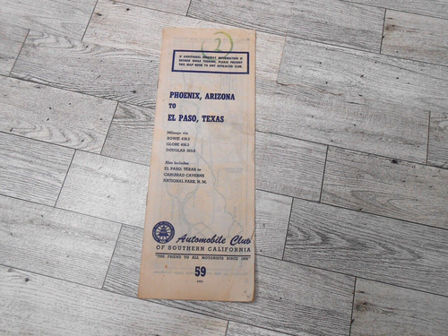 Vintage AAA Automobile Club of Southern California Map Pamphlet Phoenix ...