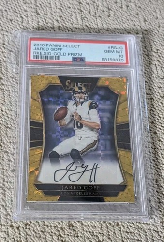 2016 Panini Select - Rookie Signatures Gold Prizm #RS-JG Jared Goff /10 ...