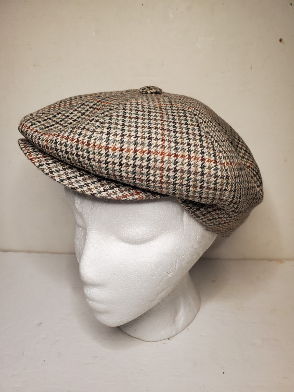 Vintage Eural Tergal Plaid Pattern Baret - Flat Cap - Made in France | eBay