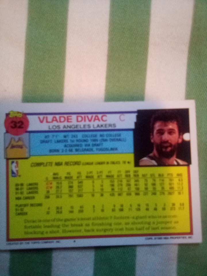 Vlade Divac Topps Basketball Card | eBay