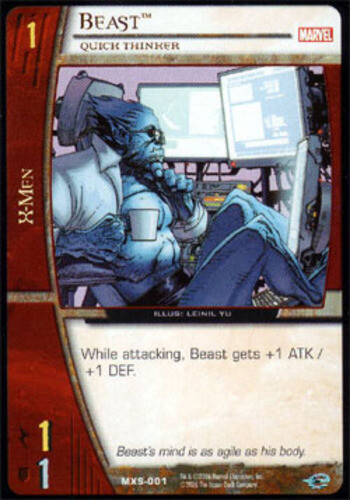 VS System: Beast, Quick Thinker [Played] Marvel X-Men Starter TCG CCG ...