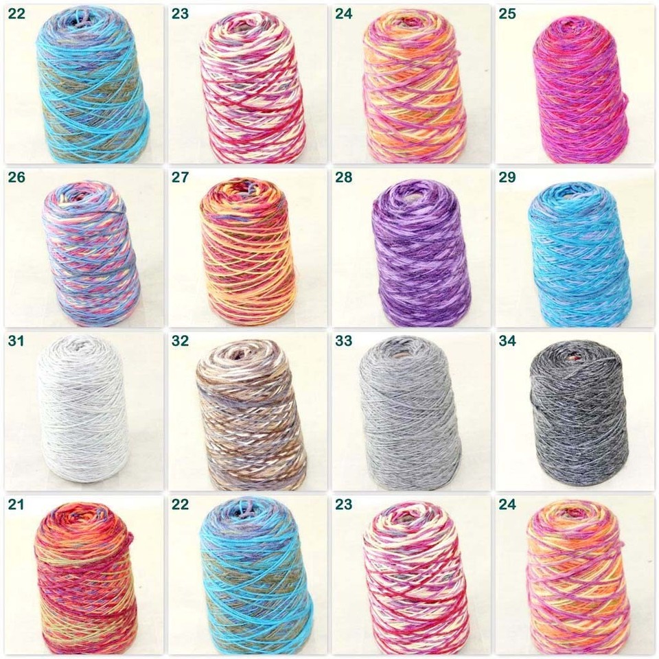 Sale 500gr NEW Knitting Cone Yarn Chunky Hand woven Colorful Soft Wool ...