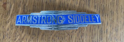 VINTAGE ORIGINAL ARMSTRONG SIDDELEY EMBLEM BONNET GRILLE CAR BADGE ...