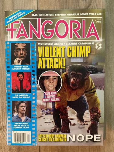 New FANGORIA Volume 2 Issue 16 HORROR Magazine VIOLENT CHIMP ATTACK ...