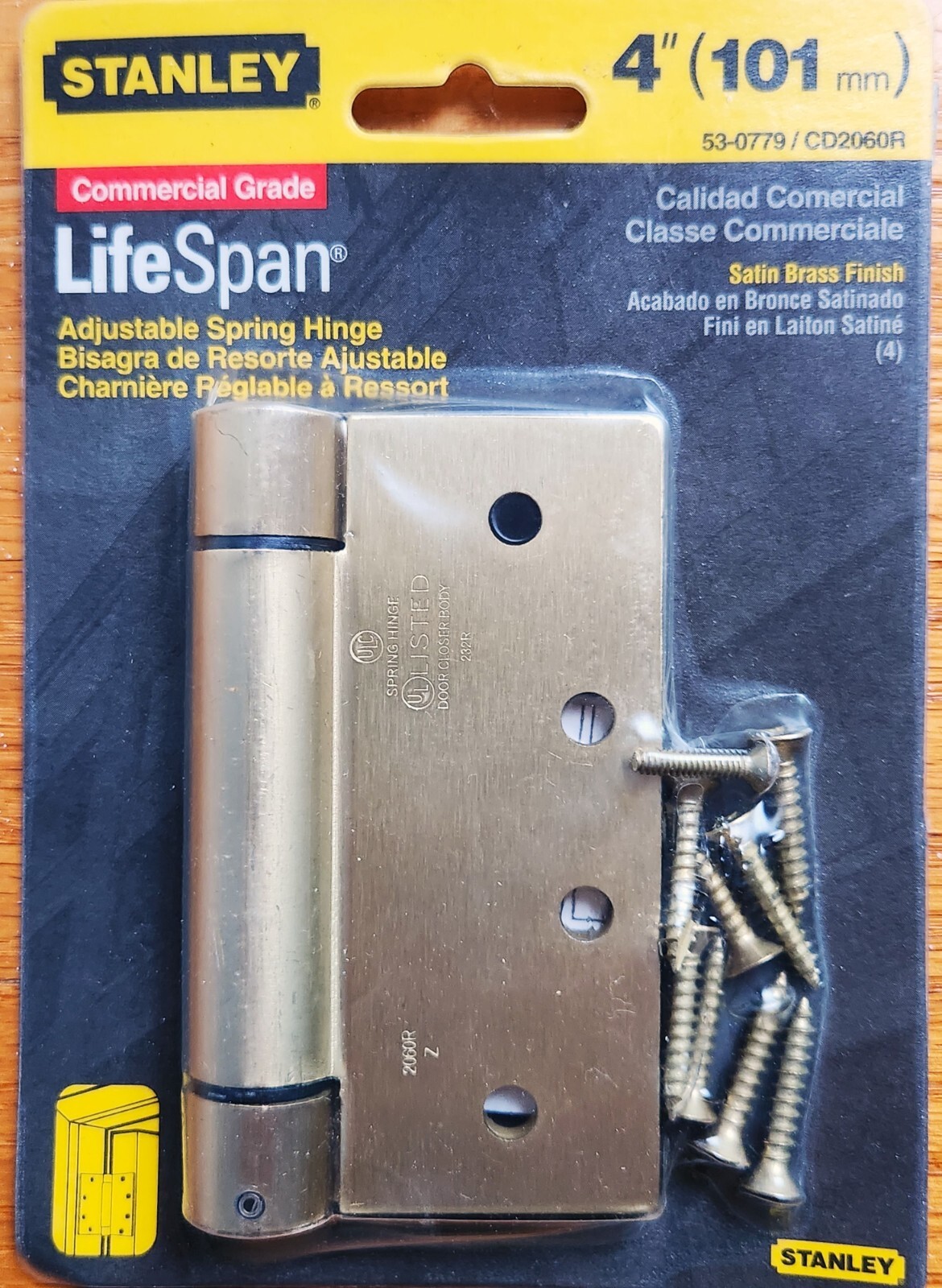 Stanley 53-0779 CD2060R 4" Adjustable Spring Hinges (3) COMMERCIAL ...