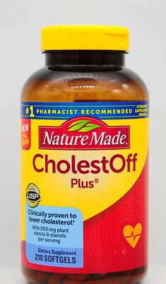 Nature Made CholestOff PLUS Naturally Lower Cholesterol 210 Softgels 10 ...