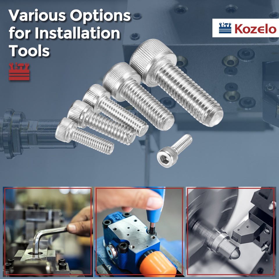 72pcs M4 Socket Head Cap Screws Bolts Nuts Kit, Stainless Steel | eBay