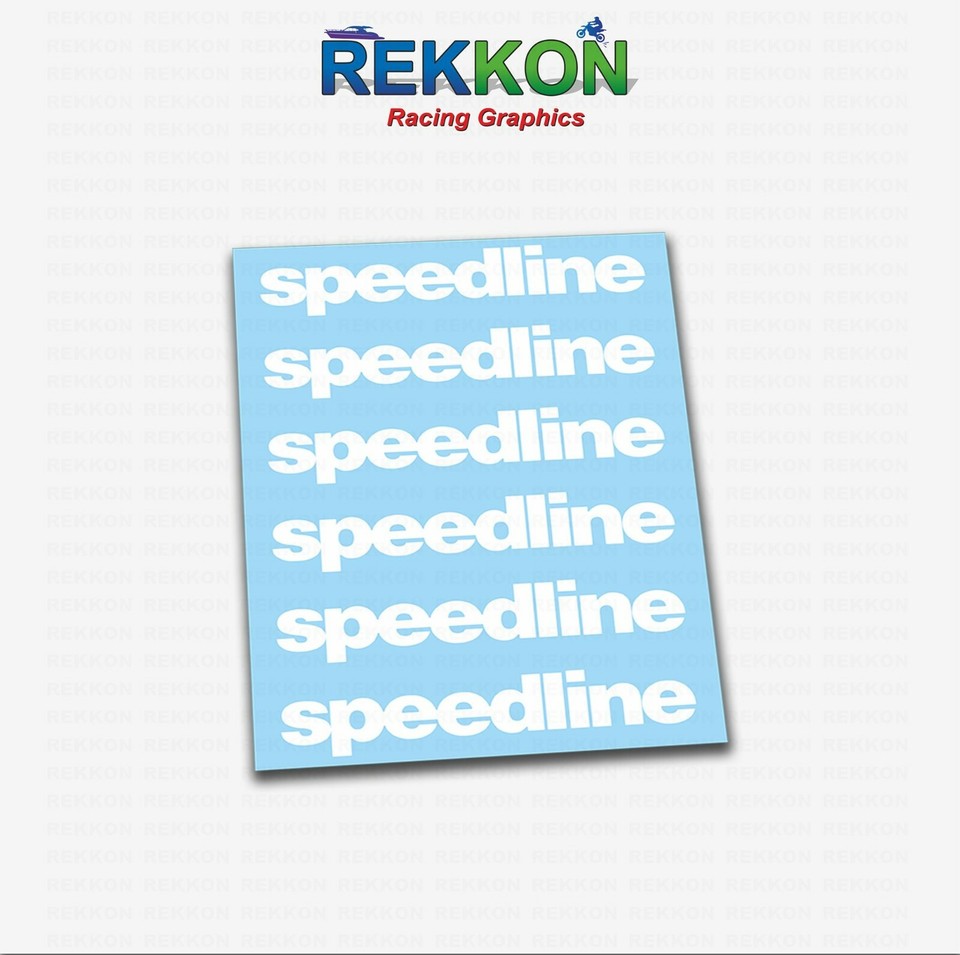 x6 4" 102mm speedline Decal Sticker Wheel Alloy Rim Spoke Italy ferrari ...