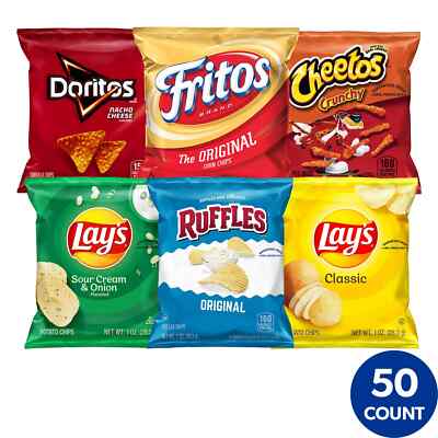 (50 BAGS) FRITO-LAY CLASSIC MIX CHIPS & SNACKS VARIETY PACK /VENDING ...