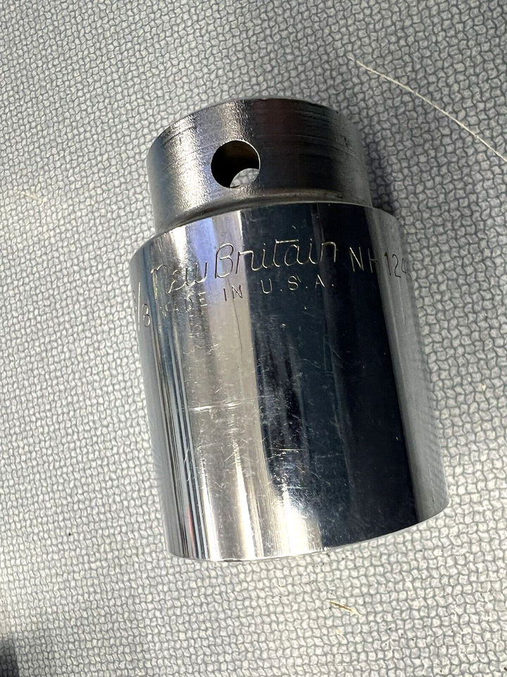 Vintage New Britain 1-3/8" NH1244 12 point deep socket 3/4" drive Made ...