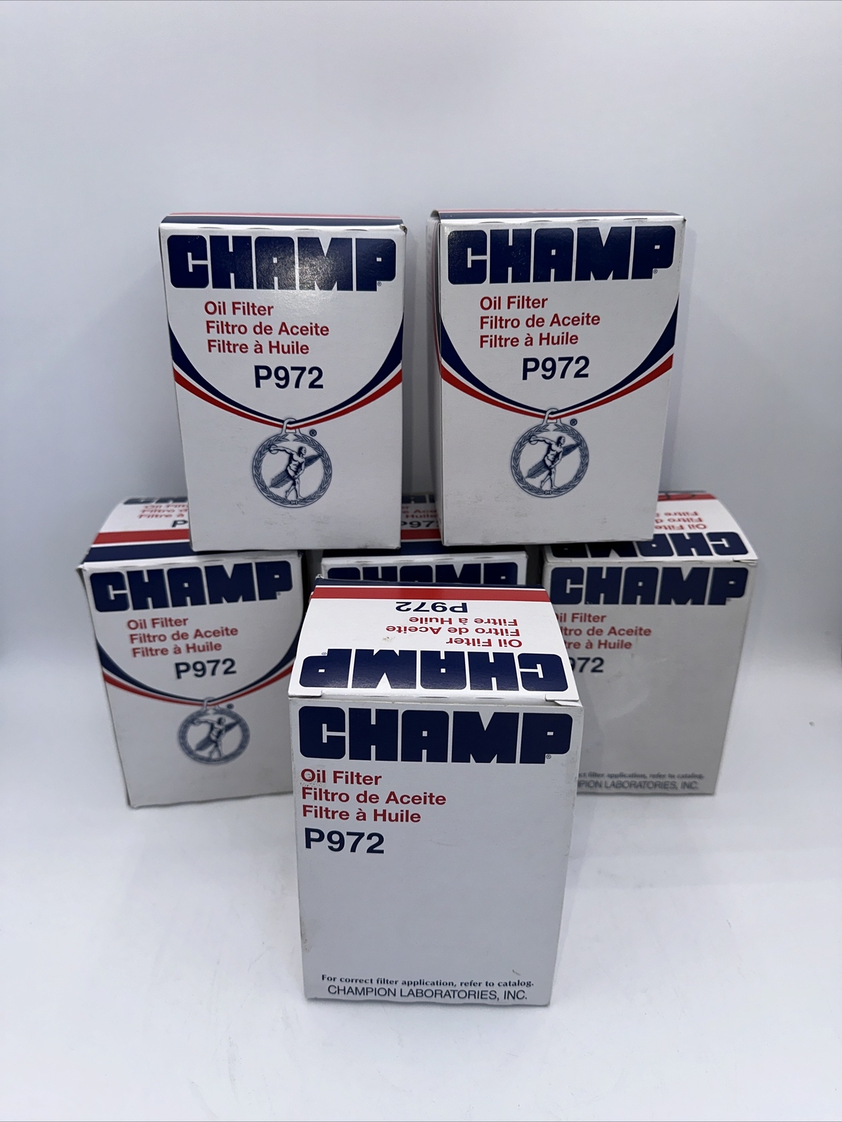 Case of 6 CHAMP P972 Engine Oil Filter Fits Select HYUNDAI KIA Models ...