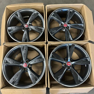 Set Of 4 Jaguar F Type 20" Blade Wheels Carbon OEM Alloys T2R20830 ...