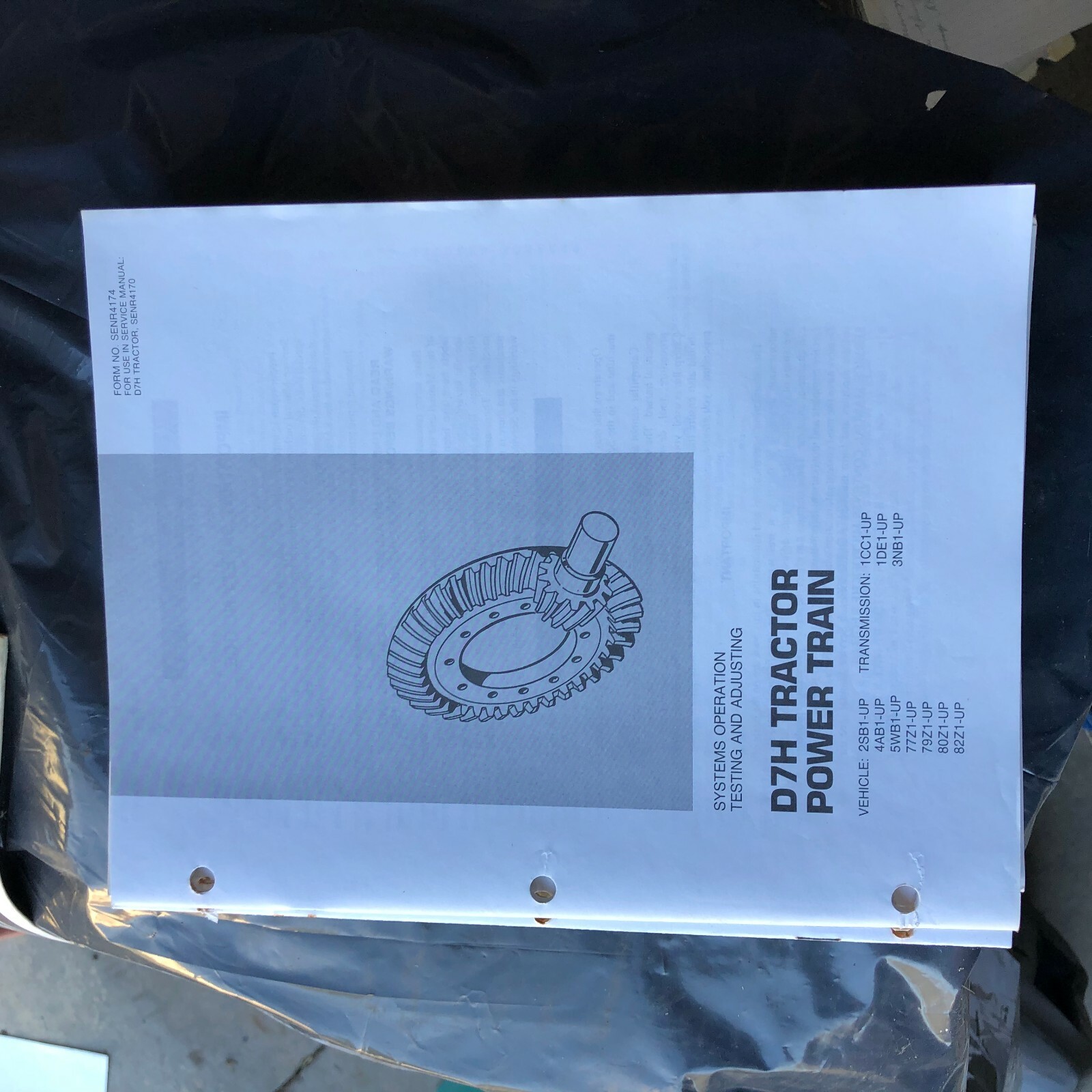 CAT CATERPILLAR POWER SHIFT TRAIN D7 D7H TEST TRANSMISSION SERVICE ...