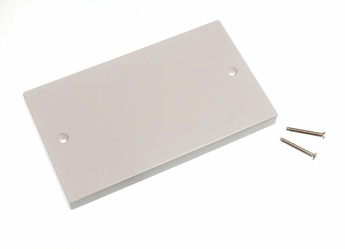 3 X Electric Socket Switch Blanking Plates Double 2 Gang Wall Cover ...