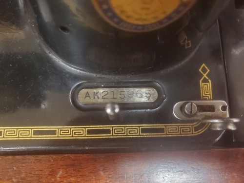 Singer 201-2 Sewing Machine ORIGINAL Mahogany Art Deco Cabinet | eBay