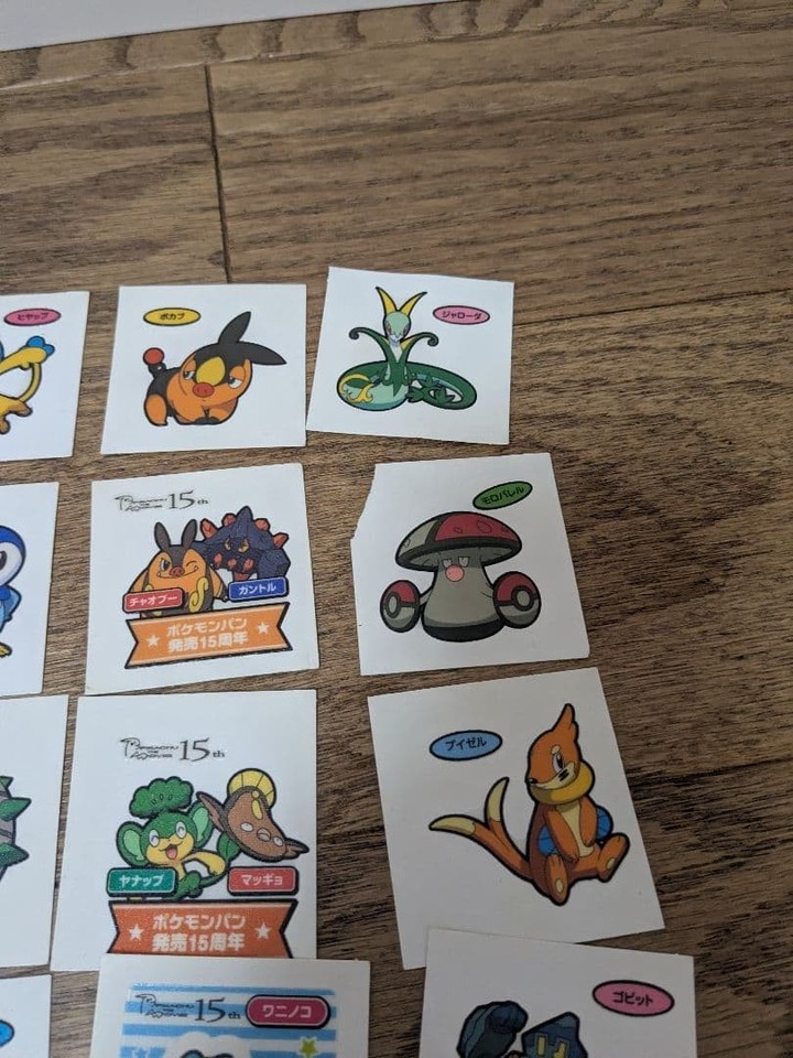 Pokemon Deco chara Sticker Seal Lot Daiichi Pan Pokemon Bread 37PCS ...