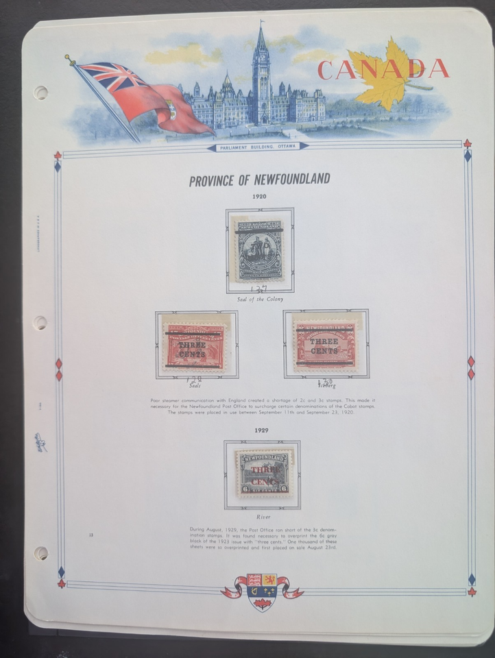 Newfoundland 120 Stamp Lot Collection Unused HR 1928-1949 Over 120 ...