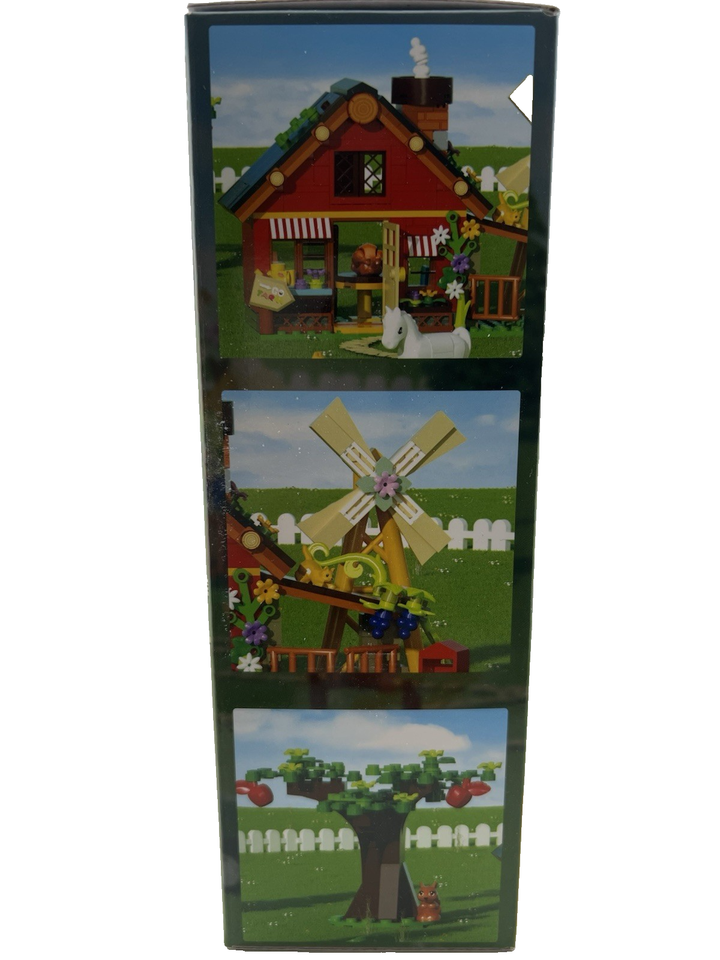 Barn, Farm House Building Set with Animals, Farmer, Farm Land Bricks ...