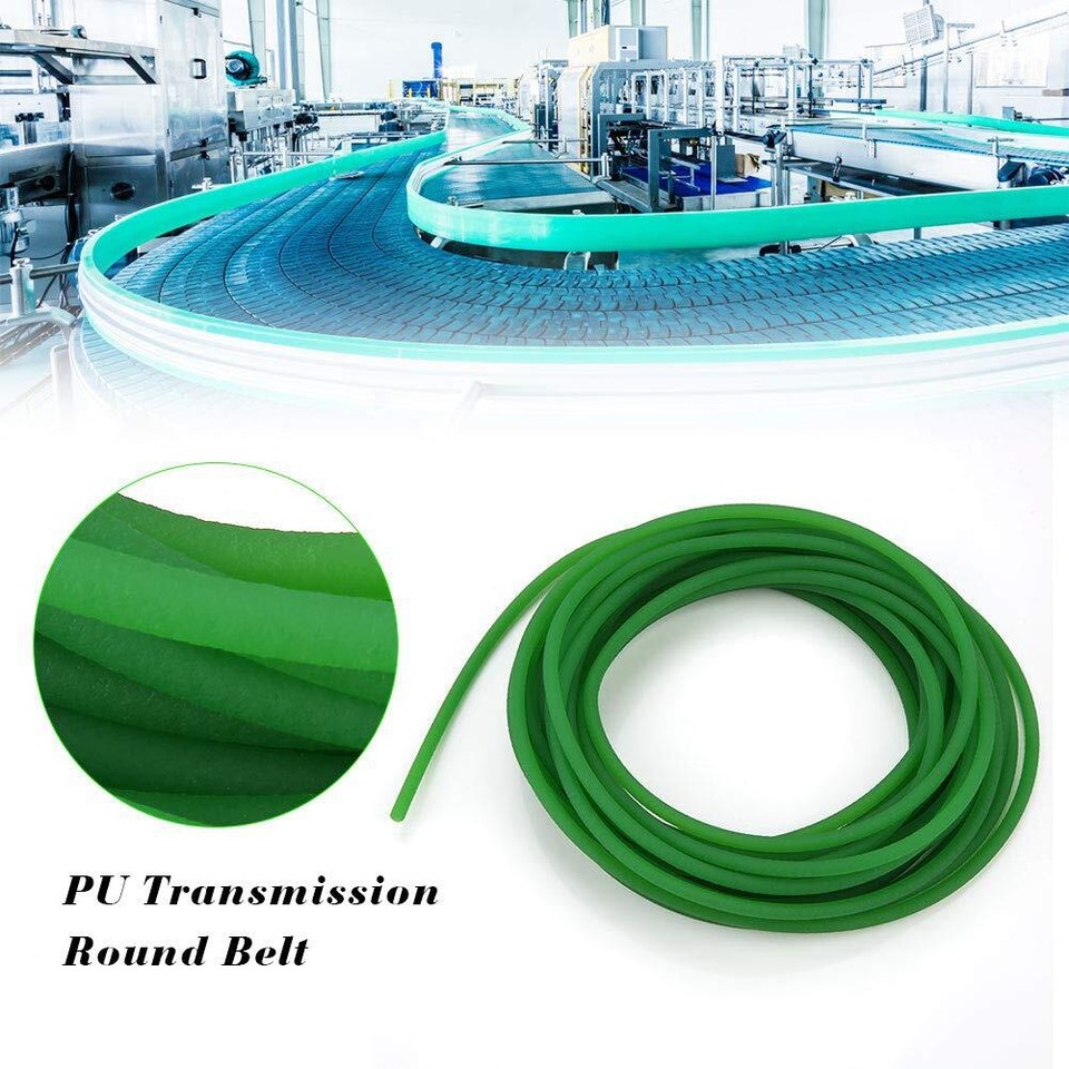 Green Polyurethane Conveyor Belts synchronous belt strip conveyor Round ...