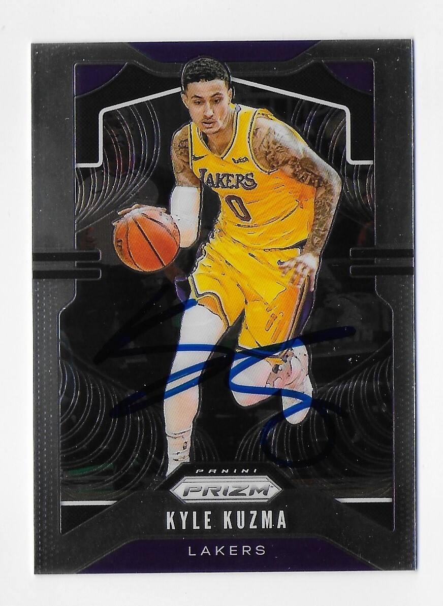 2019-20 PRIZM #130 KYLE KUZMA LAKERS WIZARDS AUTOGRAPHED SIGNED ...