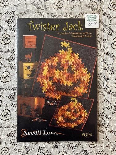 New 2013 Need’l Love #QP4 TWISTER JACK Pumpkin Lantern Quilt Pattern ...