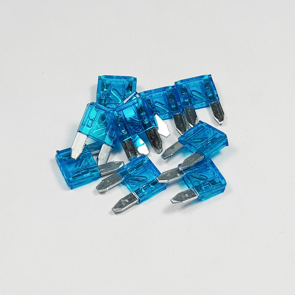 10 x 15 Amp Blue Mini Blade Fuse 15A Amps A ATM Grey Auto Car Van Bike ...