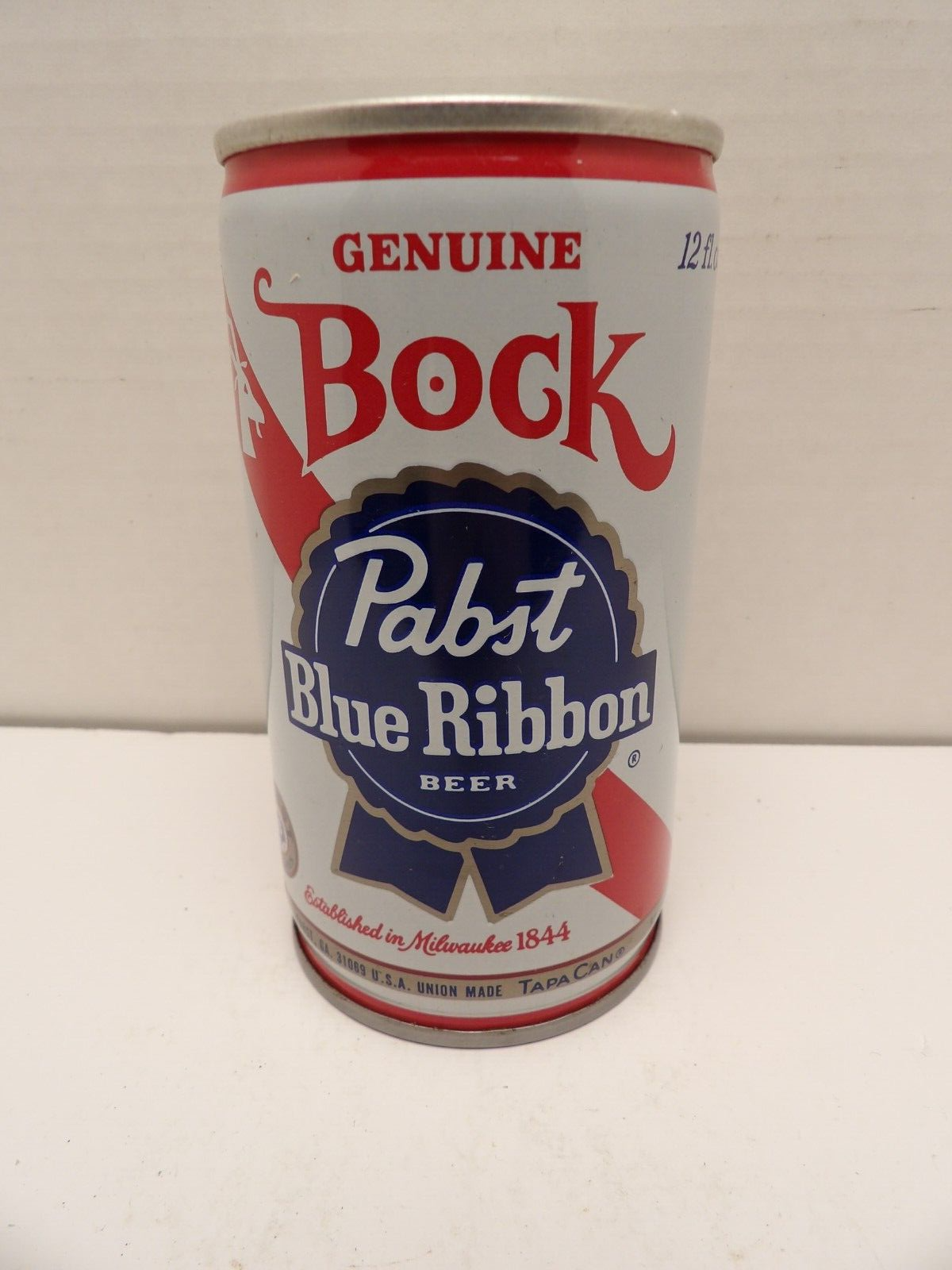 PABST BLUE RIBBON BOCK CRIMPED STEEL PULL TAB BEER CAN #105-38 LOS ...