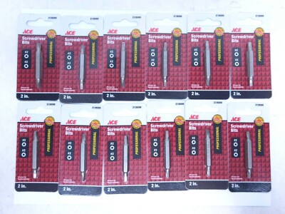 12 PACK! 2" ROBERTSON R2 SQUARE SCREW DRIVER DRILL BITS TIPS #2 DOUBLE ...