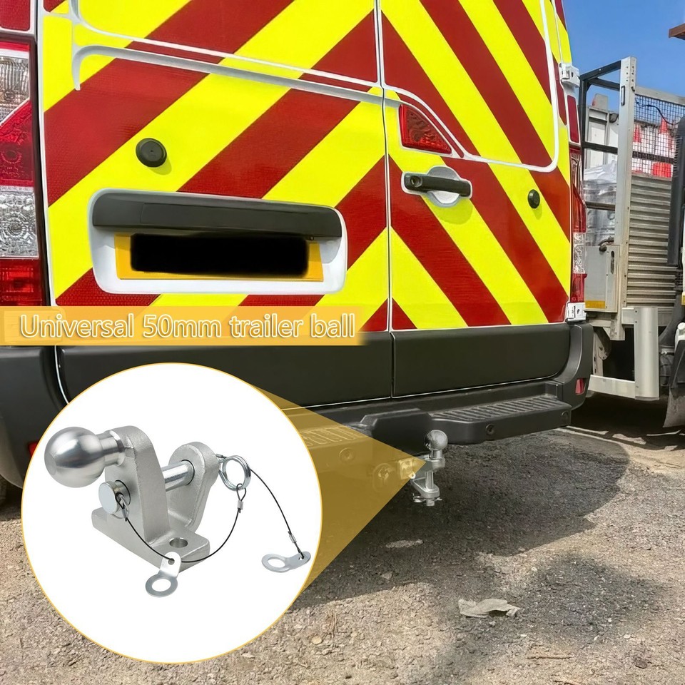 3500kg Tow Bar Ball and Pin Coupling 50mm Towing Hitch E approved 3.5t ...
