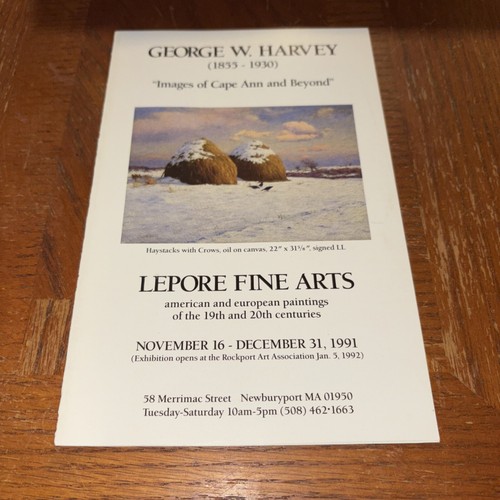 1991 George W Harvey: Images of Cape Ann and Beyond Lepore Fine Arts ...