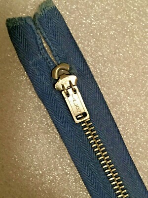 RARE Vintage Talon Zipper 9.5" Closed Both Ends Double Hinge Pull Tab ...