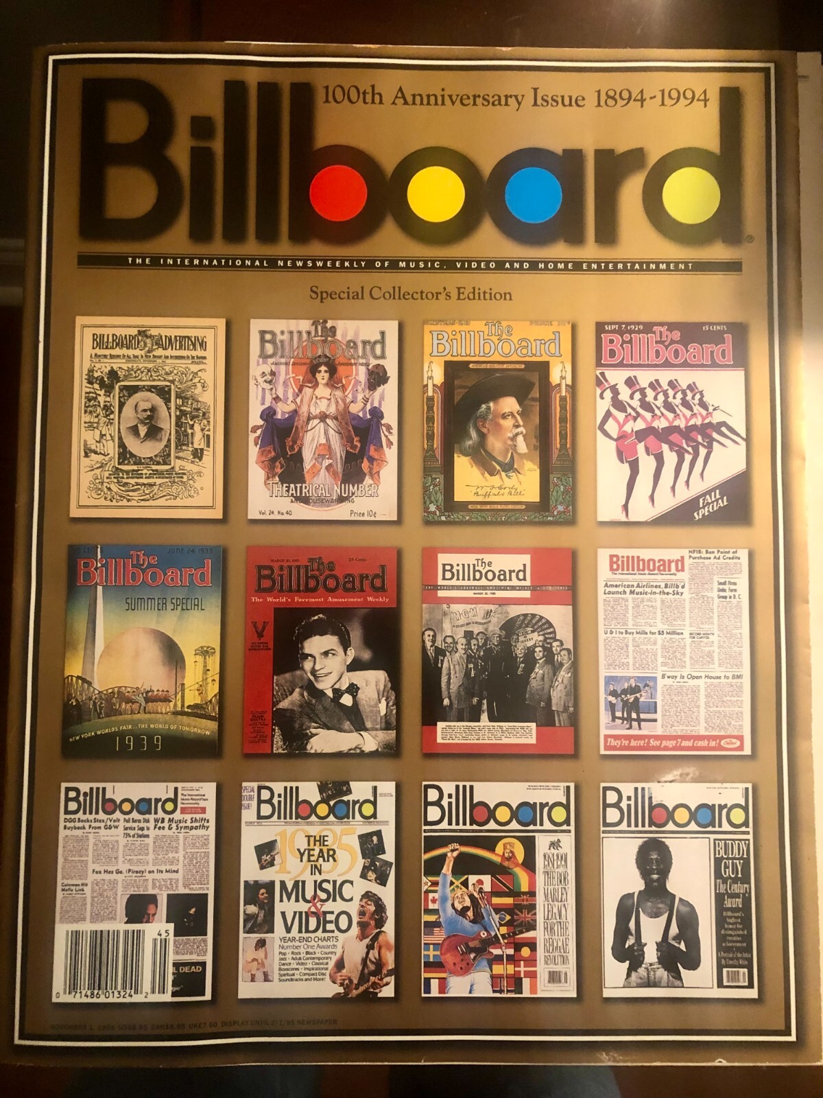BILLBOARD MAGAZINE "100TH ANNIVERSARY ISSUE 1894-1994" SPECIAL EDITION ...