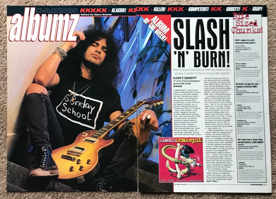 SLASH ~ 1995 full page UK magazine poster GUNS N ROSES | eBay