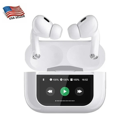 TWS Smart Wireless Bluetooth Earbuds Touch Screen Earphones ANC Bass ...