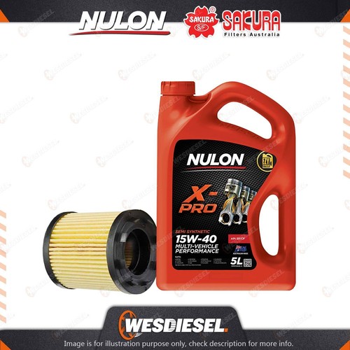 Sakura Oil Filter 5L XPR15W40 Engine Oil Kit for Holden Astra Vectra ...