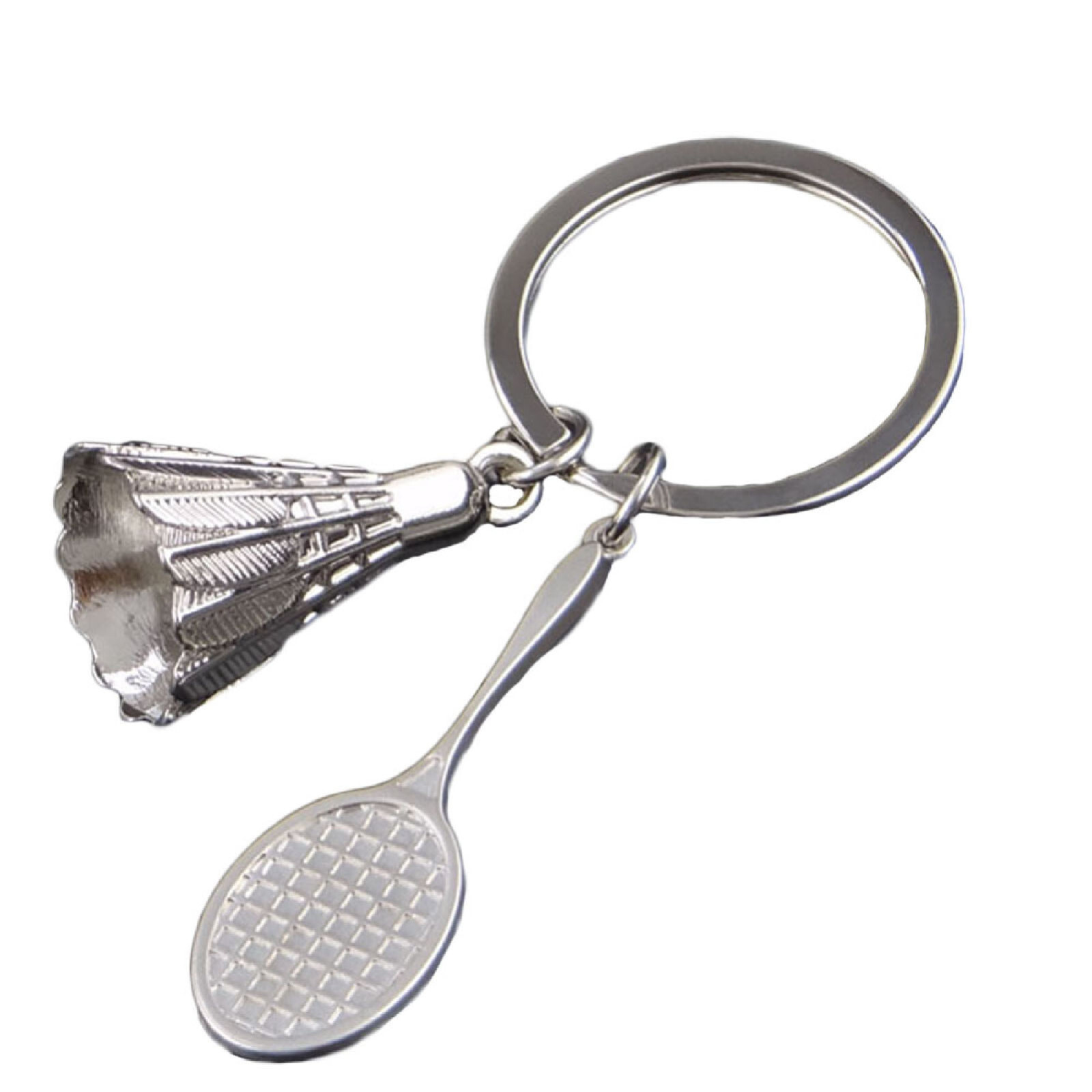 Key Ring Badminton Racket Pendant Portable Simulated Shuttlecock Key ...