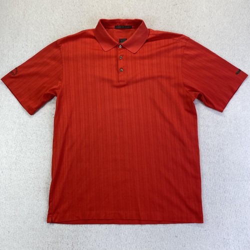 Tiger Woods Polo Shirt Mens Large Red Country Club of Louisiana Dri-Fit ...