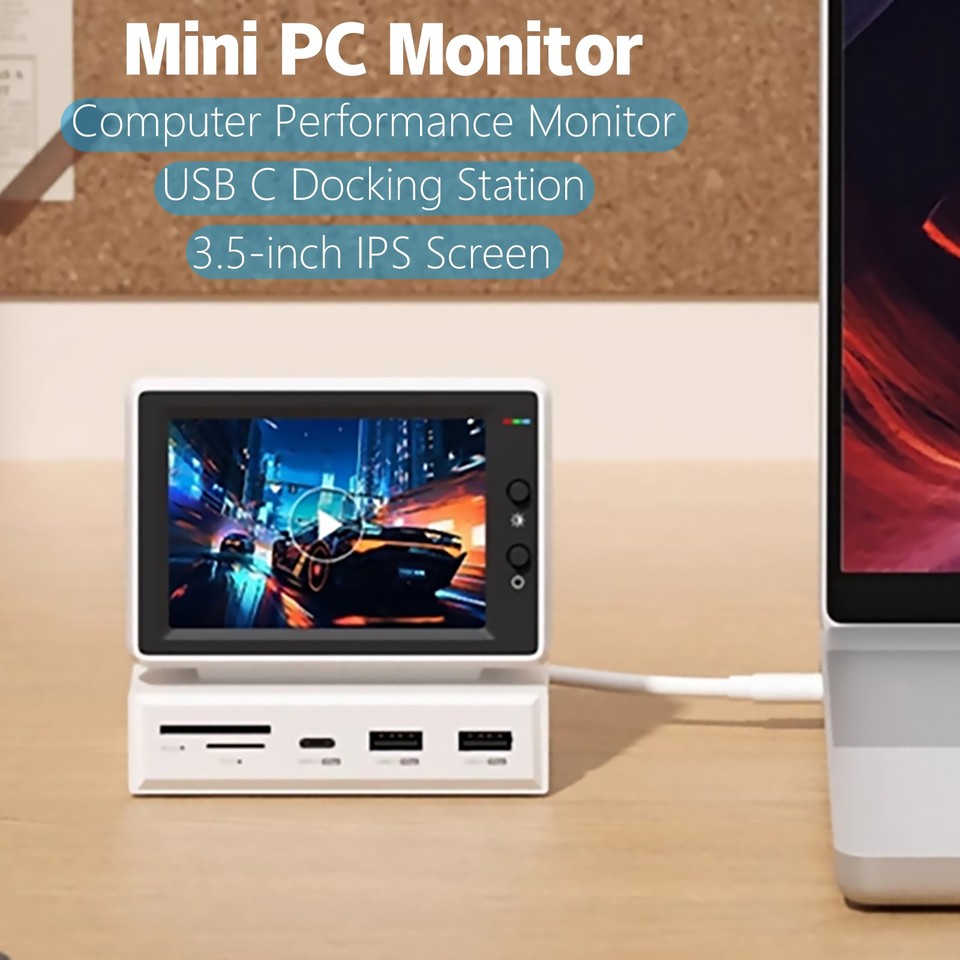 Protable 3.5inch Computer Secondary Screen LCD Display Monitor SD/TF ...