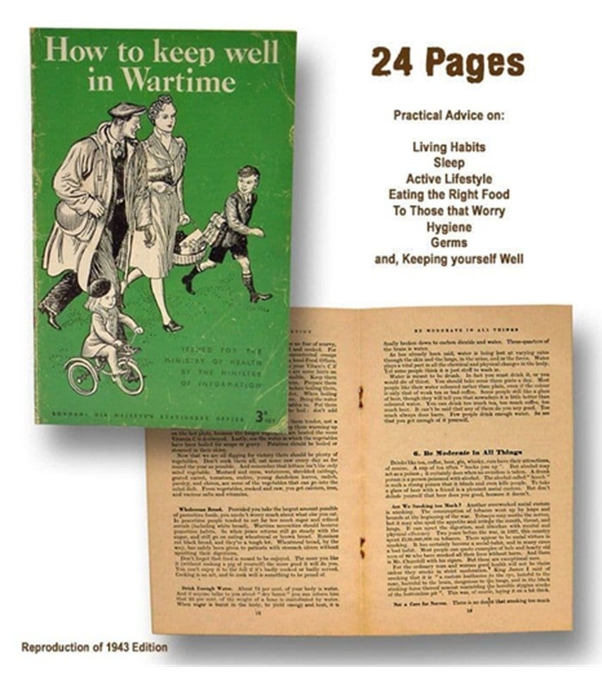 How to Keep Well in War Time Home Front Old Book London Blitz 1 World 2 ...