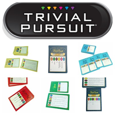Trivial Pursuit Question Cards x100 (600 Questions in total) Choose ...