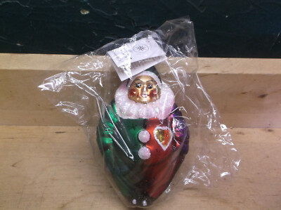 Christopher Radko Clown Jester 6" Blown Glass Ornament Aids Awareness ...
