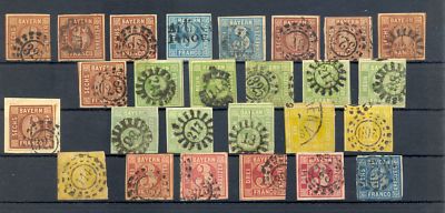 GERMANY -BAYERN 26 STAMPS USED POSTMARKS F/VF | eBay