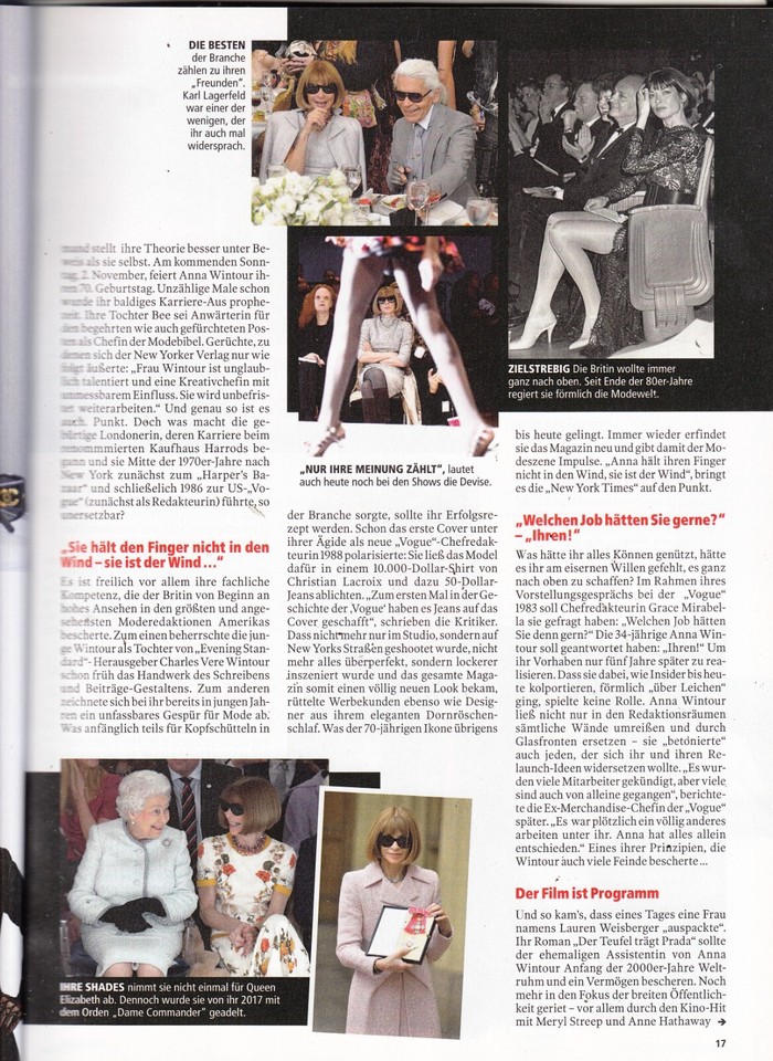 ALESSANDRA AMBROSIO, DIANE KRUGER, ANNA WINTOUR Austrian magazine 2019 ...