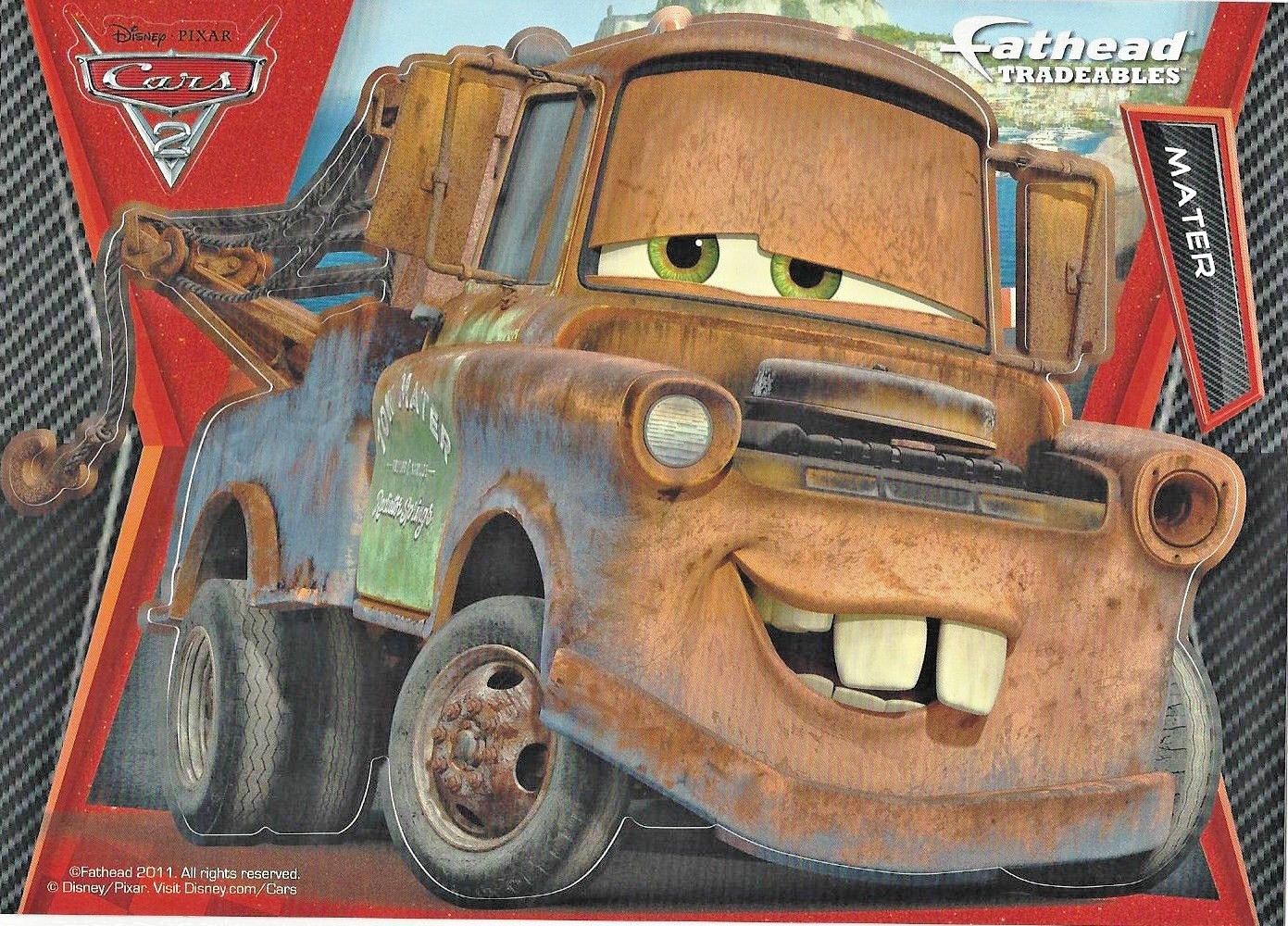 FINN McMISSILE DISNEY PIXAR CARS 2 FATHEAD TRADEABLES REMOVABLE STICKER ...