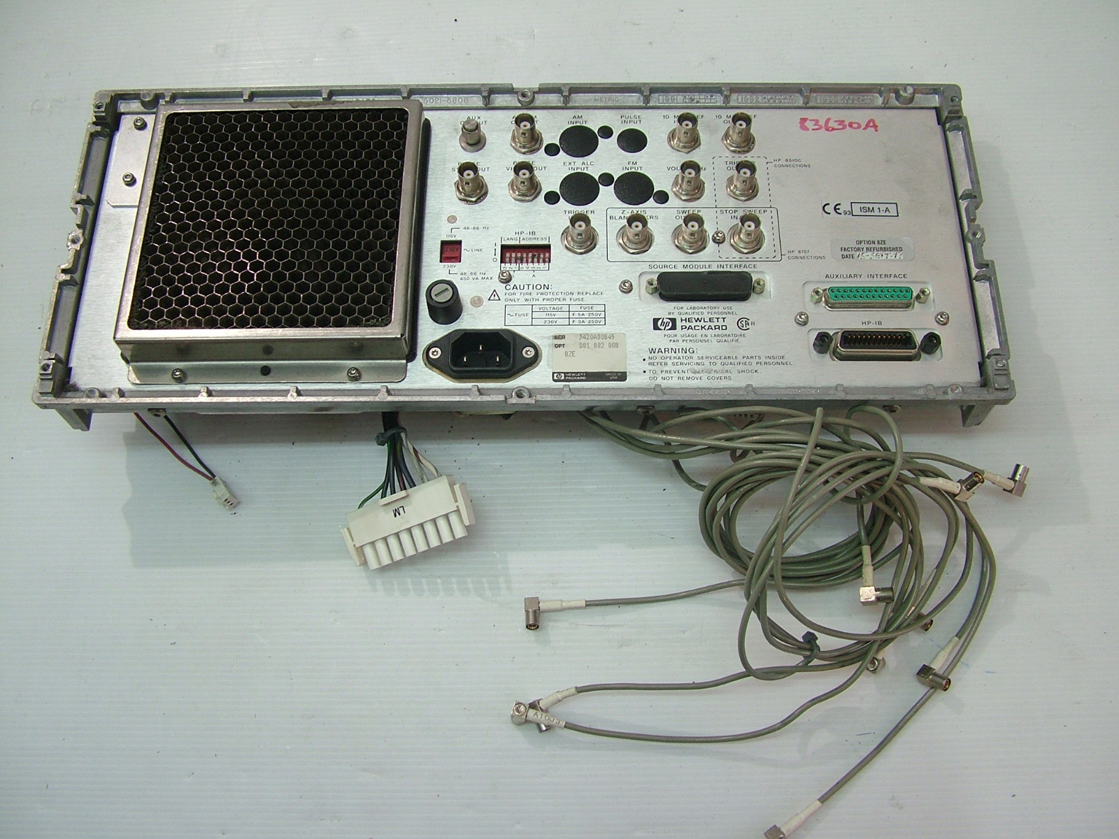 HP 83630A Synthesized Sweeper Name Plate for sale online | eBay