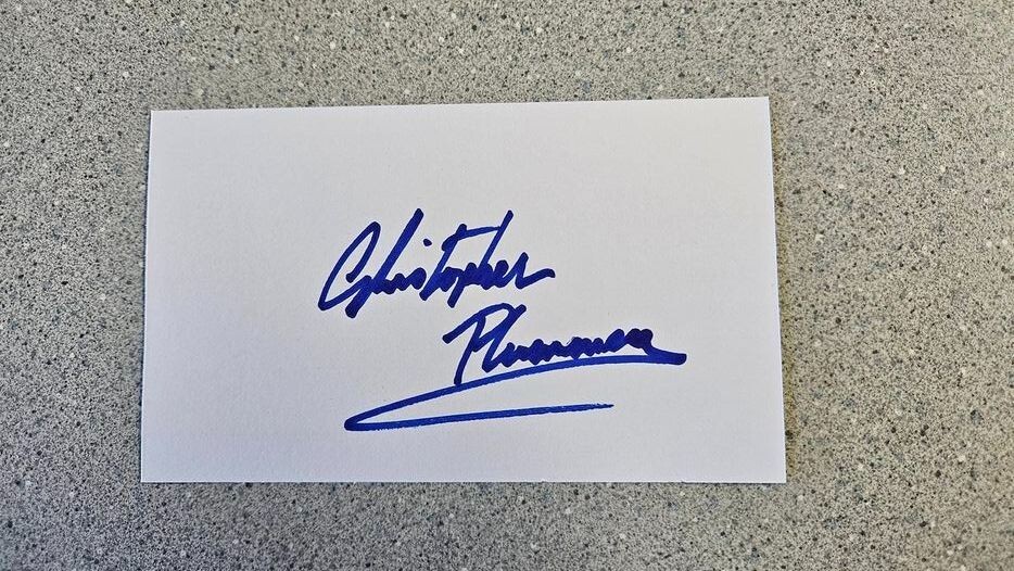 CHRISTOPHER PLUMMER SIGNED 3x5 INDEX CARD AUTOGRAPH - SOUND OF MUSIC | eBay