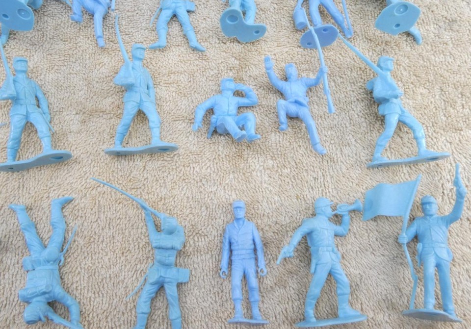 Vintage Lot of 36 Marx Civil War Playset Plastic Figures ! | eBay