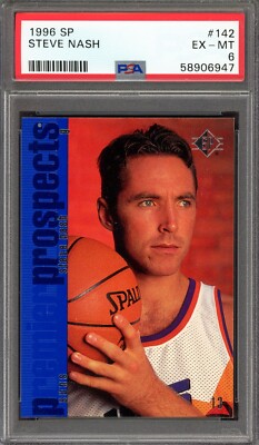 STEVE NASH ~ 1996 SP Basketball Rookie Card RC #142 ~ Graded PSA 6 EX ...